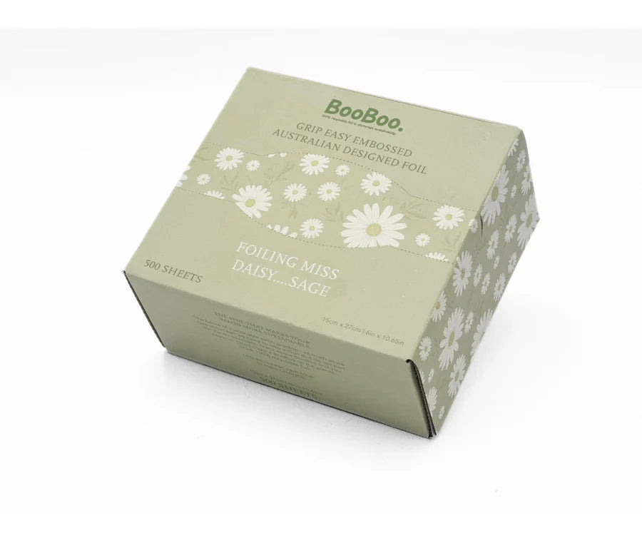 BooBoo Foil Pop Up Sage- 500 sheets Embossed! - Hair Beauty Mart